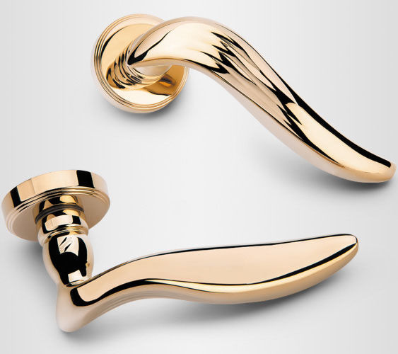 Door handle - PIUMA - COLOMBO DESIGN - brass / contemporary