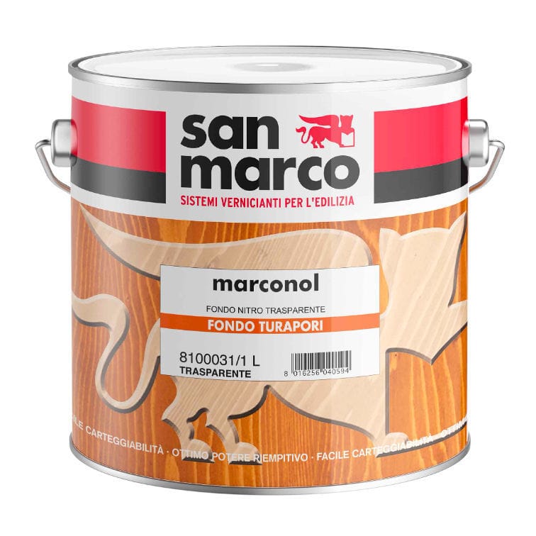 Wood primer - MARCONOL FONDO TURAPORI - San Marco - acrylic resin-based / synthetic / indoor