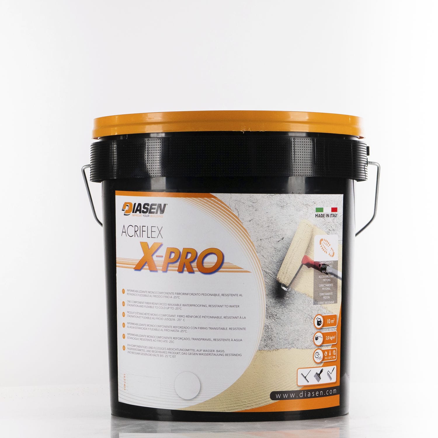 Protection liquid waterproofing - Acriflex X-pro - DIASEN - for balcony ...