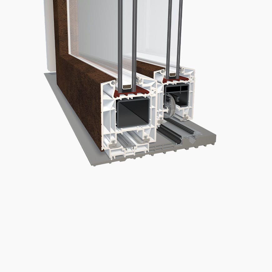 Glass door profile - DQG HST 85 ALU - DIQUIGIOVANNI - aluminum ...