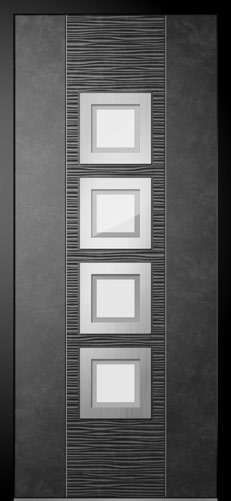 Entry door - INFINITY - DIQUIGIOVANNI - aluminum / stainless steel / swing