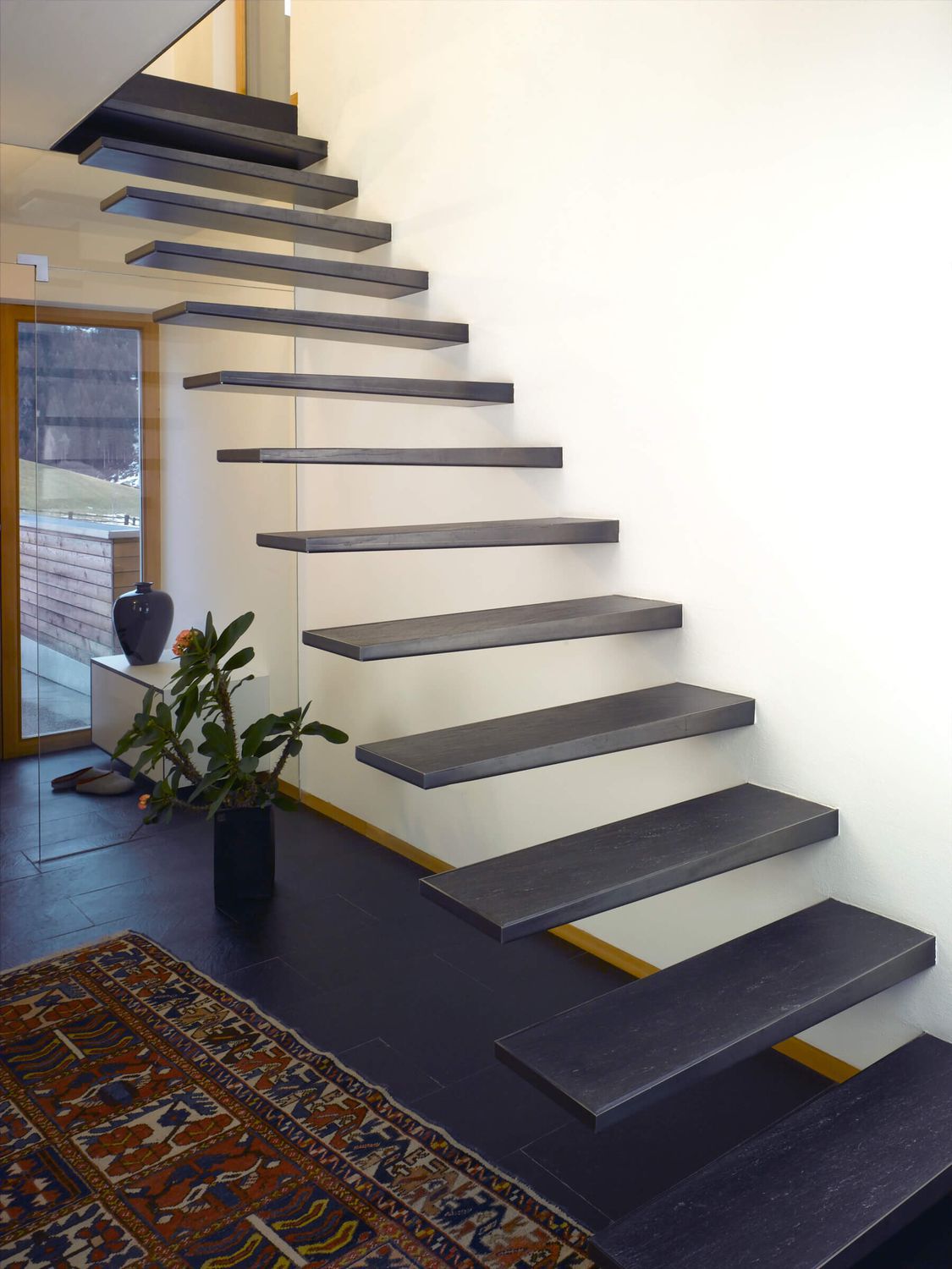 Straight staircase - C 110 - METALL CONCEPT - metal step / steel frame ...