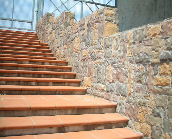 Stone wall cladding panel - QUADRA ARGENTO - RASTONE - exterior