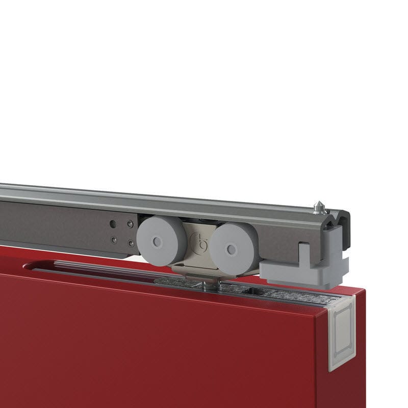 Glass door sliding system - EVOLUTION - TERNO SCORREVOLI - wooden door