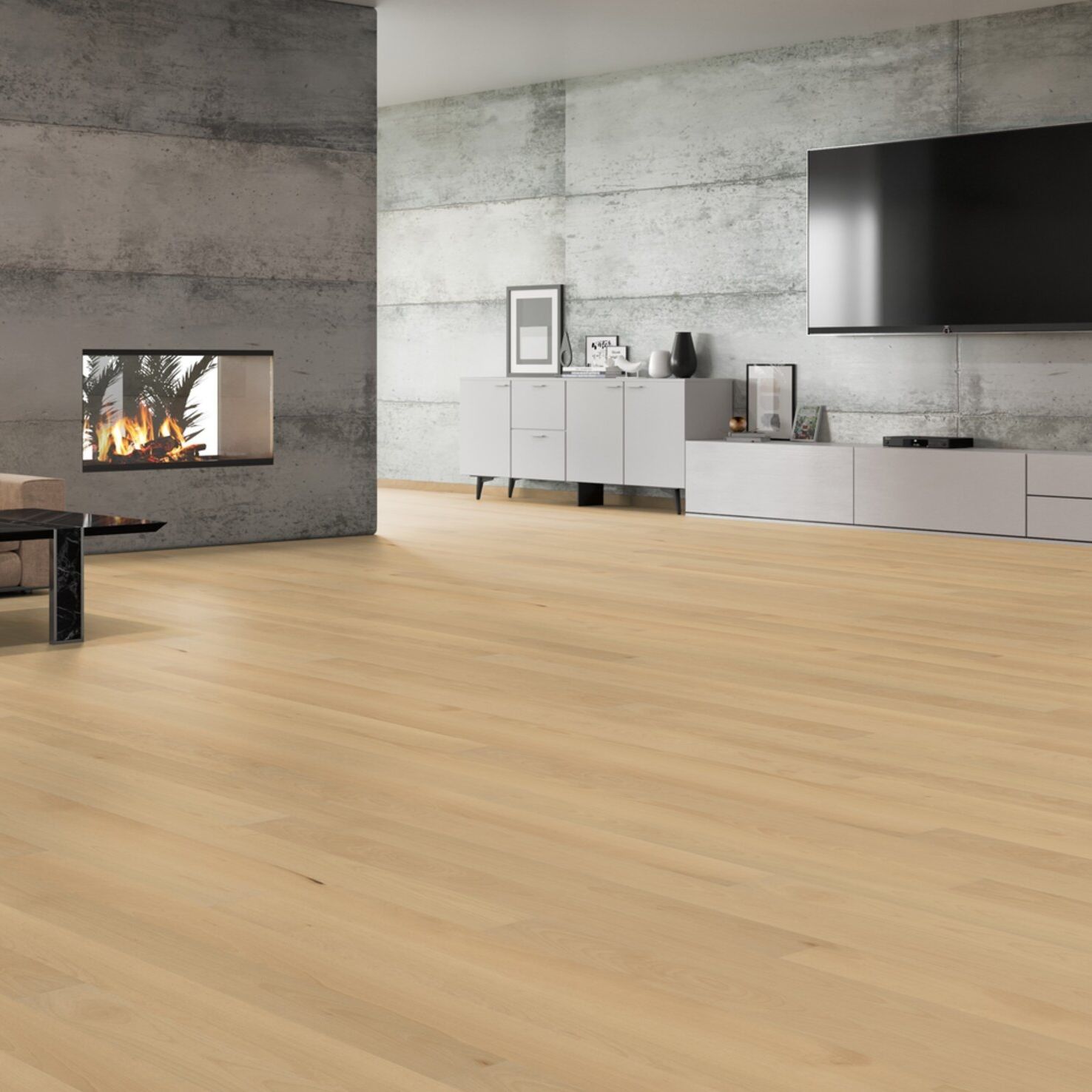 Engineered parquet floor - L1859 - tilo GmbH - beech / oiled / sandblasted