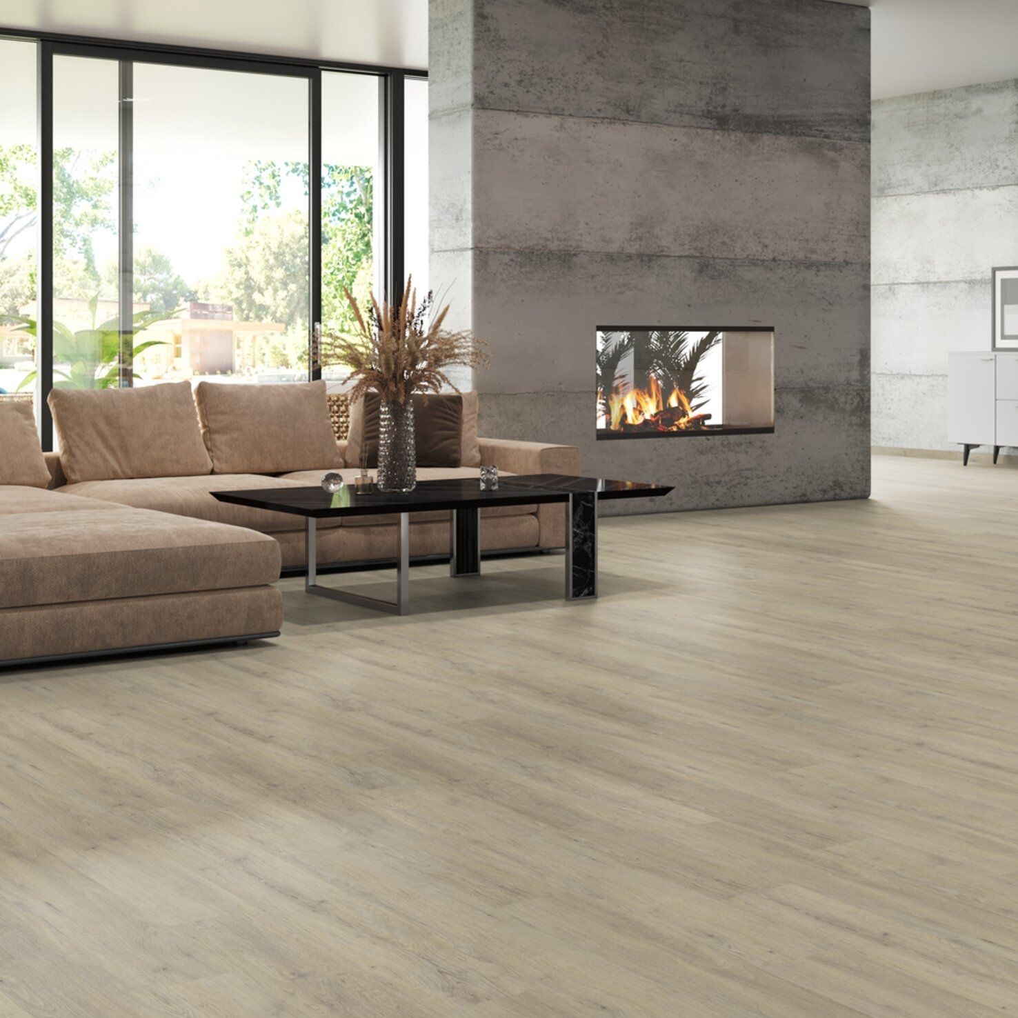 Engineered parquet floor - MANDEL - tilo GmbH - oak / vinyl / brushed