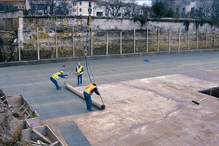Bentonite waterproofing membrane - VOLGRIP LH - VOLTECO - protection ...