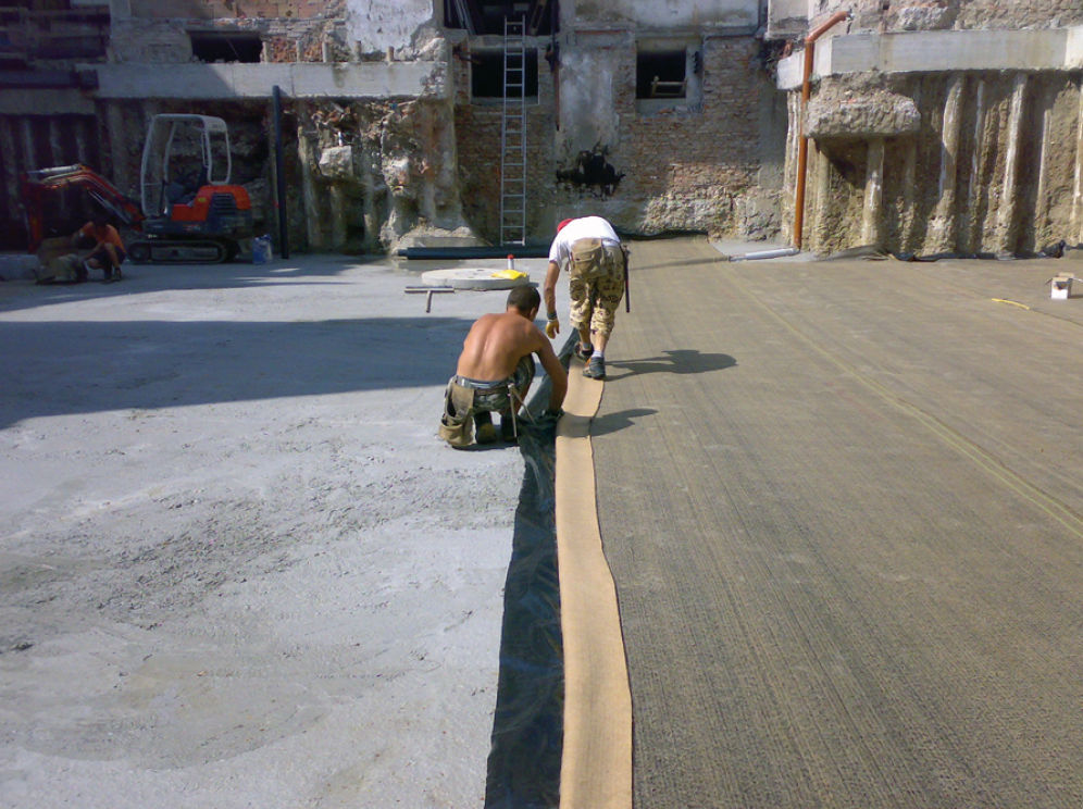 Bentonite waterproofing membrane - VOLGRIP HP - VOLTECO - protection ...