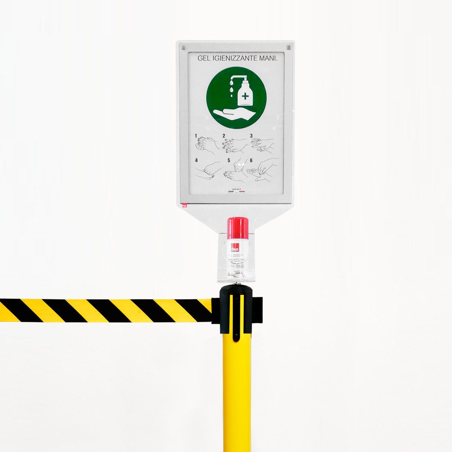 Guidance barrier with retractable strap - SPRAY DISPENSER - Flex