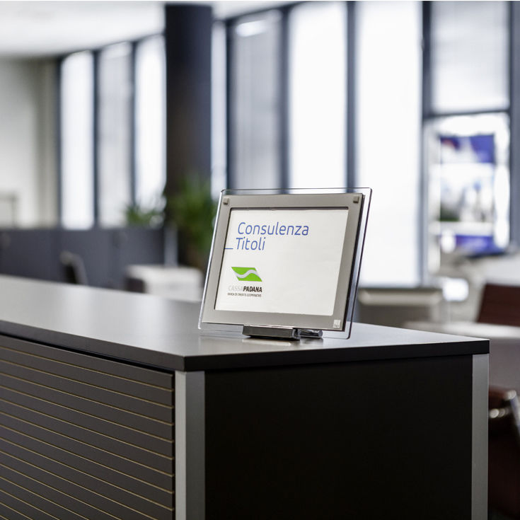 Countertop signage plate - SIGN_DESK - Flex - Plexiglas® / double-sided ...