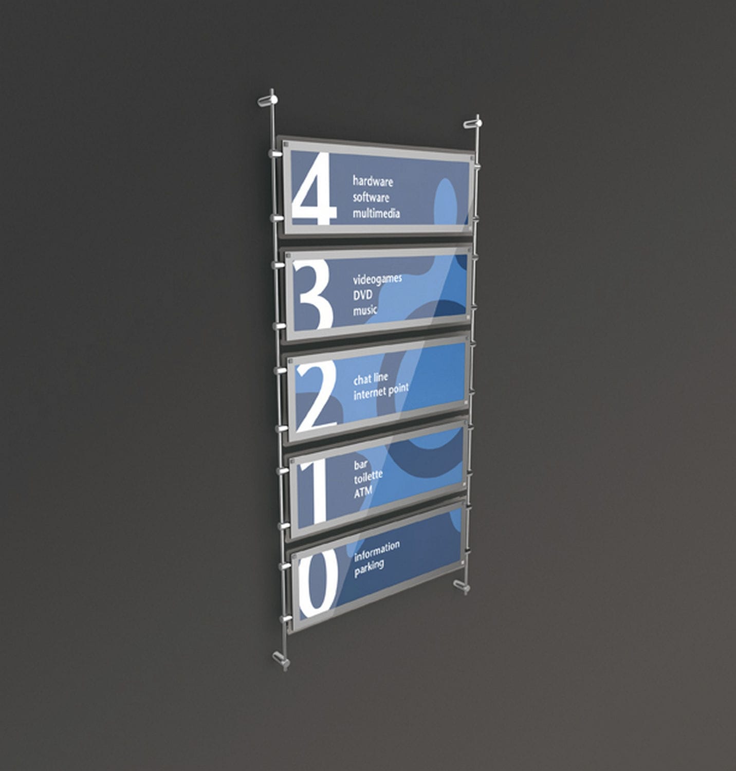 Wall-mounted signage plate - SIGN_ALLFLEX - Flex - Plexiglas® / indoor