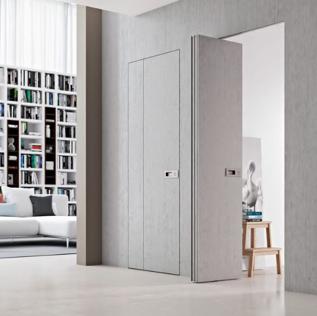 Invisible door - Linea - PAIL SERRAMENTI - interior / wooden / folding