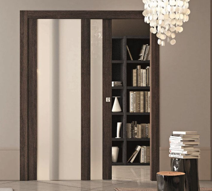 Telescopic door - Geo Cosenza Rovere Moka - PAIL SERRAMENTI - interior ...