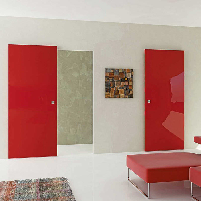 Interior door - Linea - PAIL SERRAMENTI - wooden / sliding / contemporary