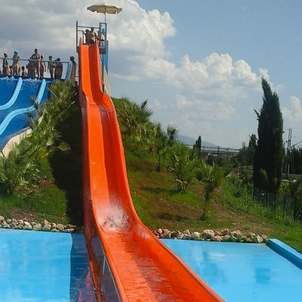 Upright slide - KAMIKAZE FLAT - TECNOPISCINE INTERNATIONAL - for water ...