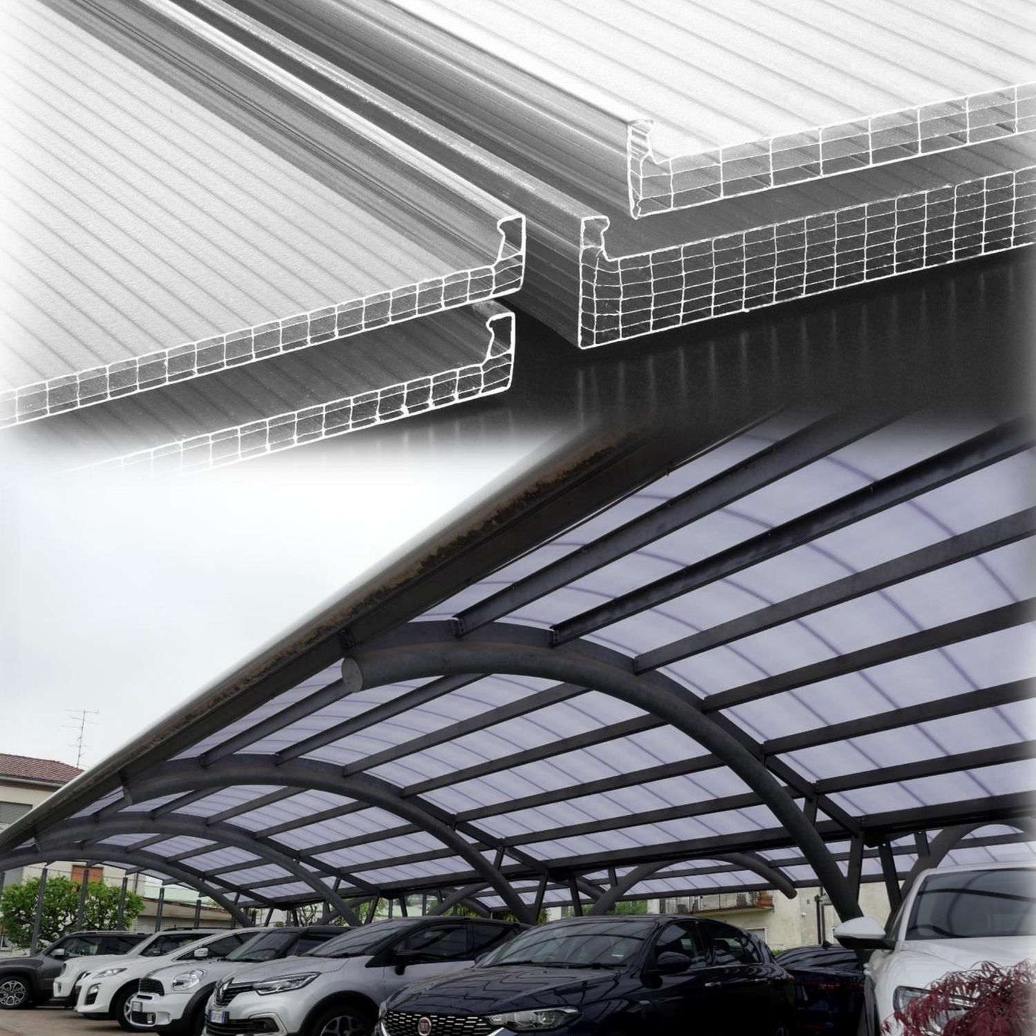 Cellular polycarbonate panel - BDL® - Stabilit Suisse - flat / for roof ...