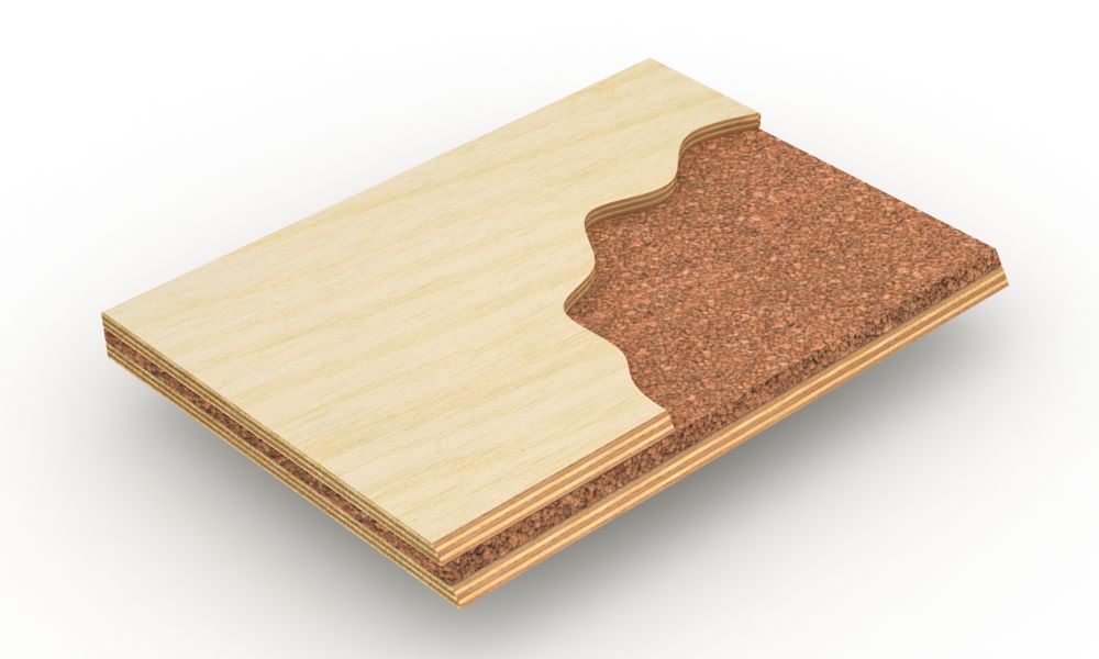 Flooring sandwich panel - LARIPHON® ECO LIGHT - BELLOTTI - wood facing ...