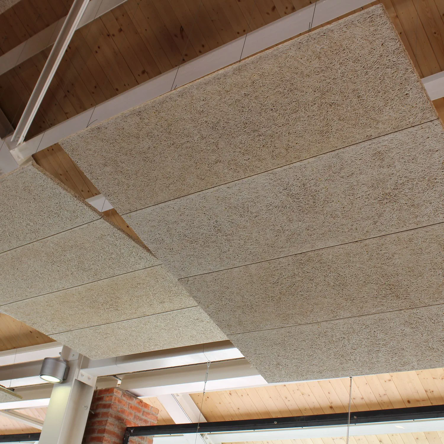 Floating Wood Panel Ceiling Floating Wood Panel Ceiling Penetrating