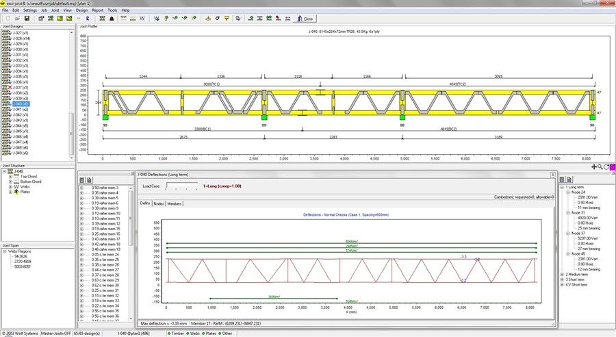 Computer-aided engineering software - JOIST DESIGN - WOLFSYSTEM - for wooden structures / 2D