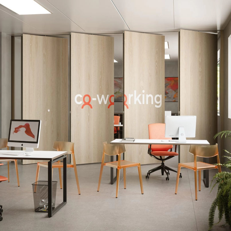 Folding partition - DESIGN D70 - ESTFELLER - sliding and stacking ...