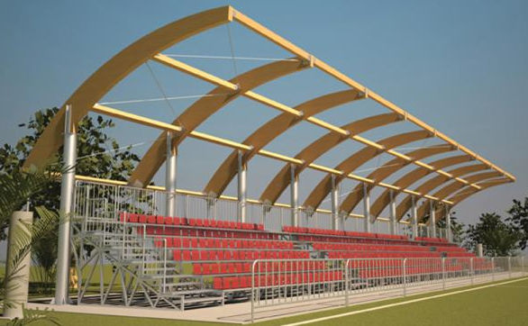 Tensile canopy - WOODARCH - WOOD SYSTEM INTERNATIONAL SRL - wooden ...
