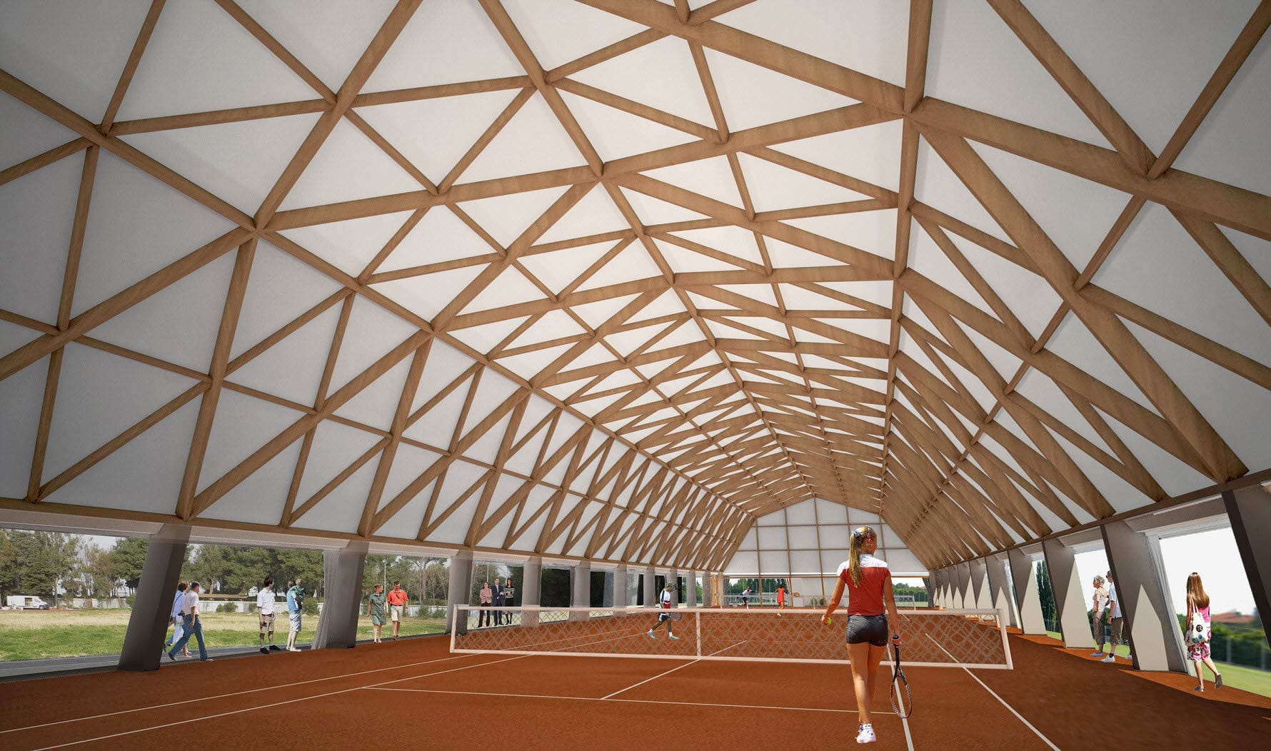 Glulam wooden truss - SPACEWOOD - WOOD SYSTEM INTERNATIONAL SRL - for ...