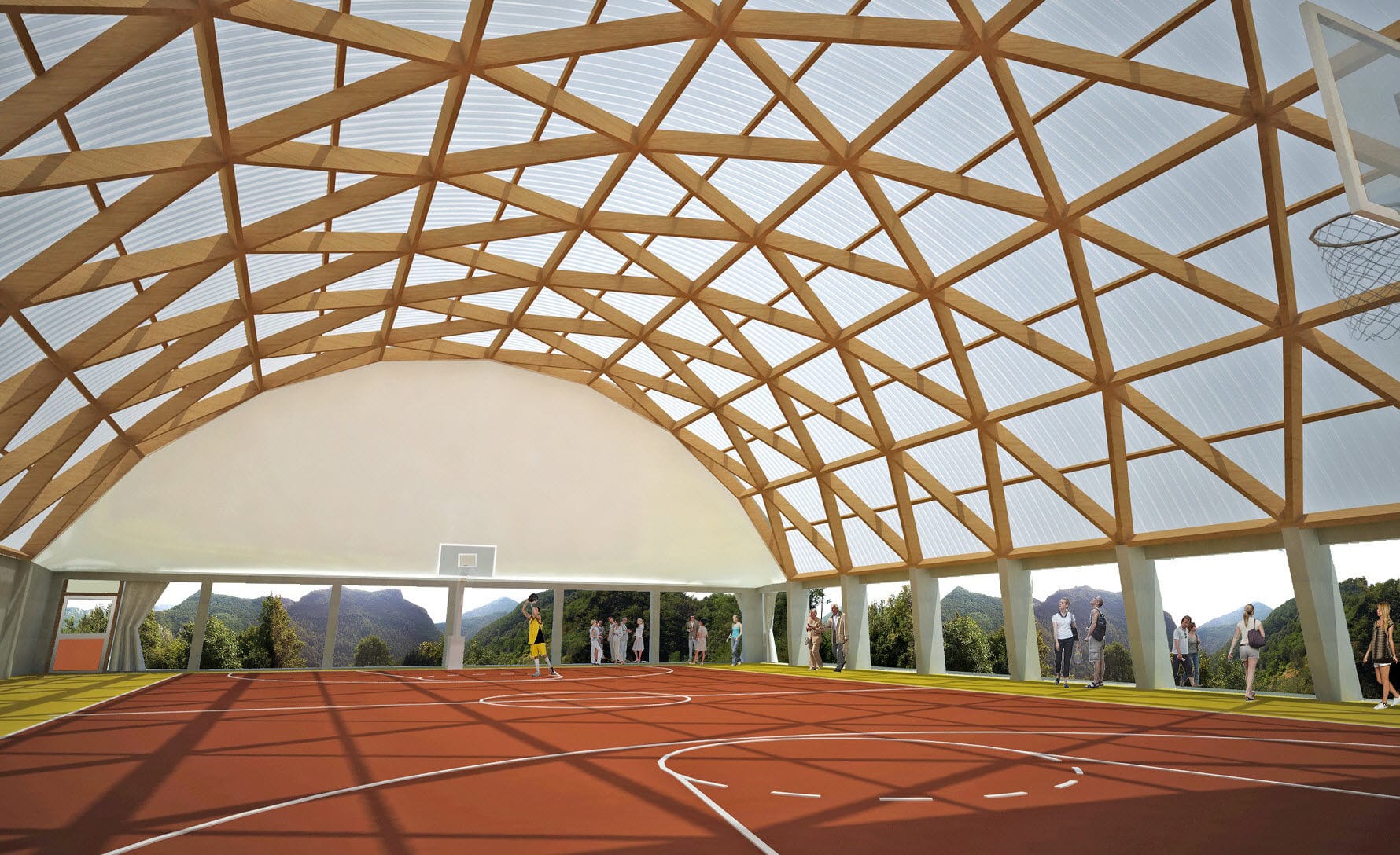 Glulam wooden truss - SPACEWOOD - WOOD SYSTEM INTERNATIONAL SRL - for ...