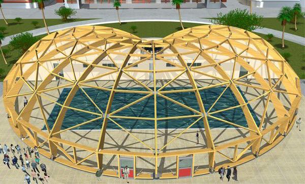 Wooden frame tensile structure - WOODARCH - WOOD SYSTEM INTERNATIONAL ...