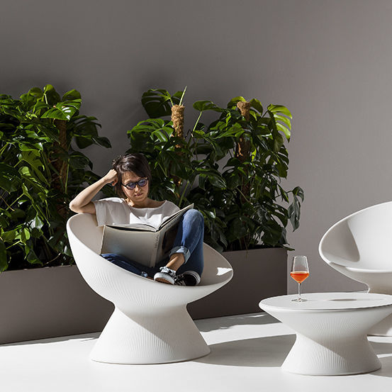 Contemporary armchair - fade relax - PLUSt COLLECTION - fabric ...