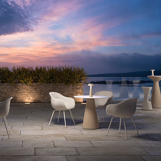 Contemporary chair - fade - PLUSt COLLECTION - outdoor / polyethylene ...