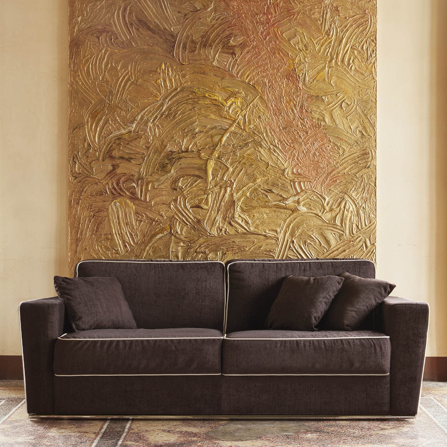 Sofa bed - Retrohs - Milano Bedding - contemporary / fabric / with armrests