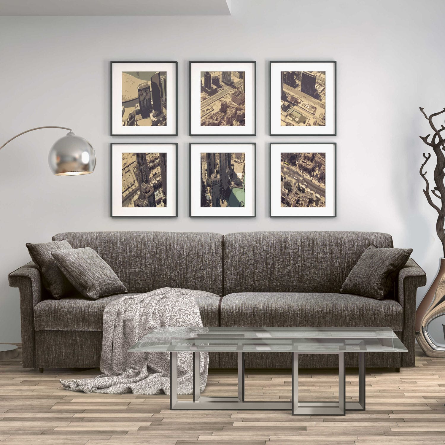 Sofa bed - Michel - Milano Bedding - contemporary / fabric / with armrests