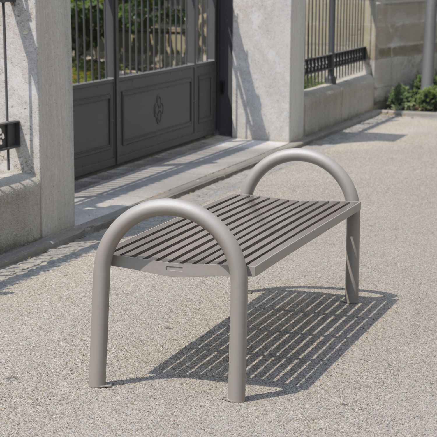 Contemporary public bench - COMFONY 150 - BENKERT BÄNKE - powder-coated ...