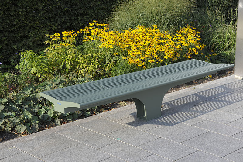 Contemporary public bench - SIARDO S20R - BENKERT BÄNKE - powder-coated ...