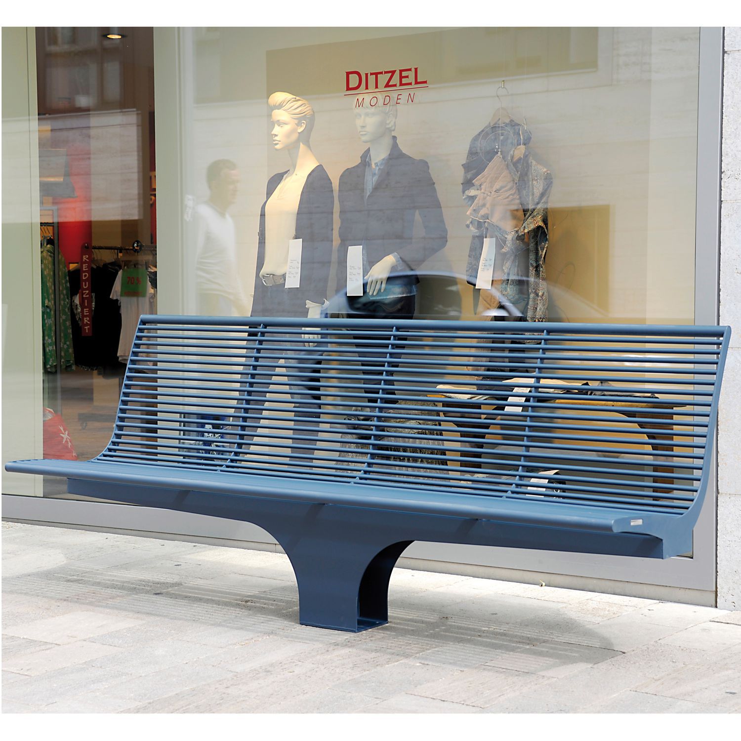 Contemporary public bench - SIARDO S20R - BENKERT BÄNKE - powder-coated ...