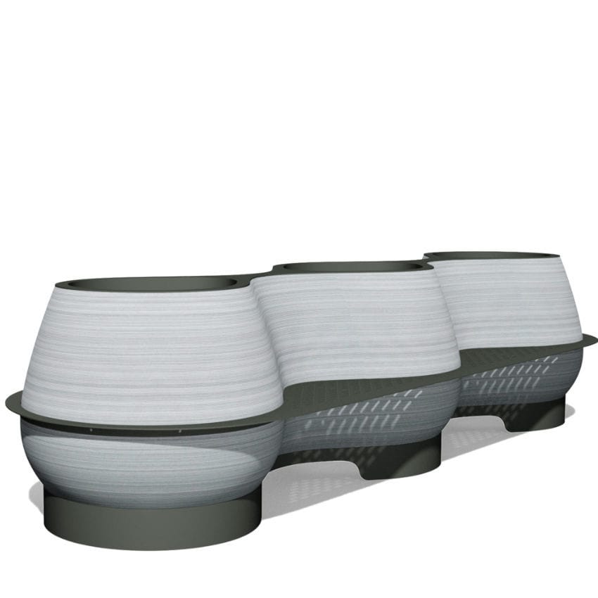 Stainless steel planter - ELEMENT 03 B OS - BENKERT BÄNKE - round ...