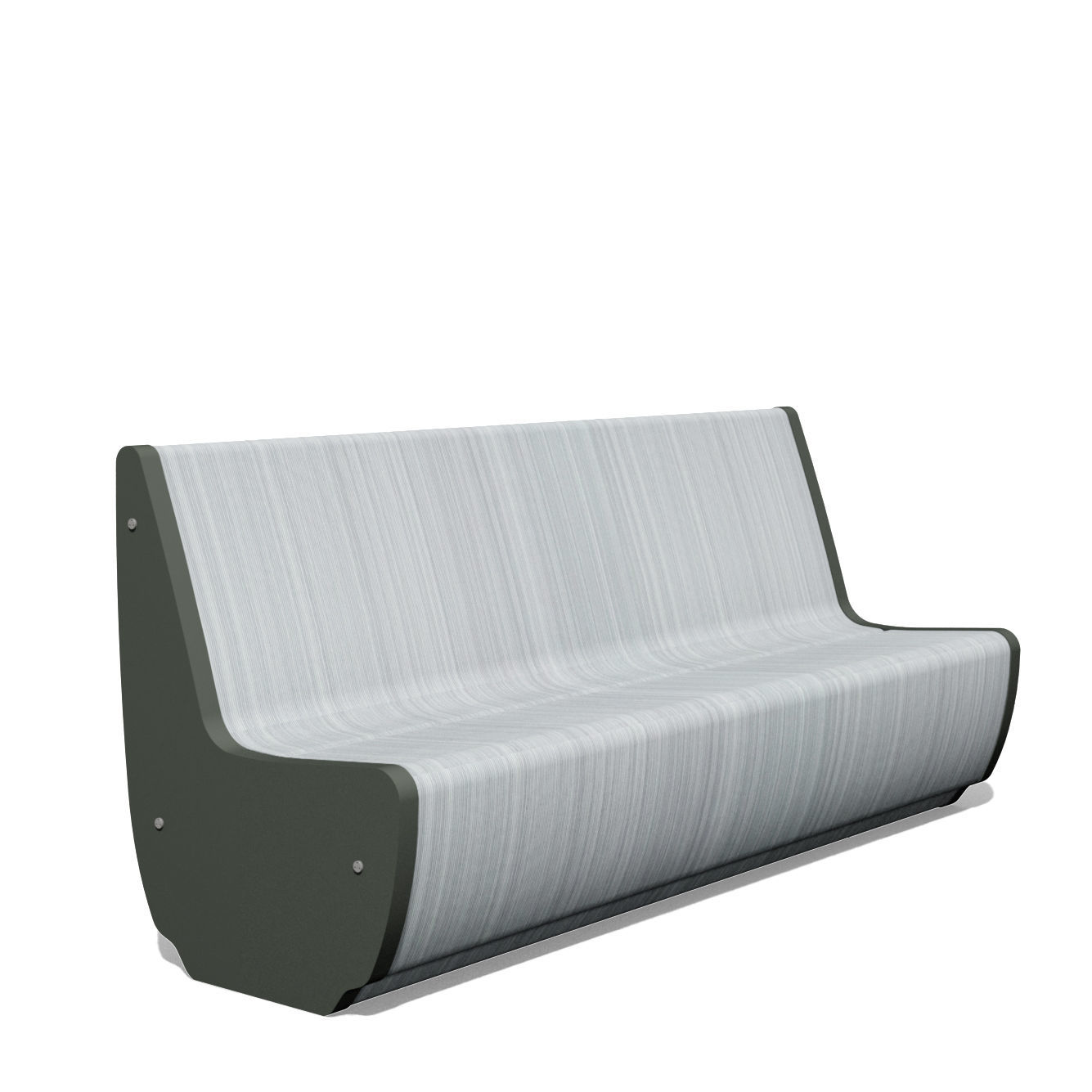 Contemporary bench - BENKERT BÄNKE - plastic / stainless steel / glass