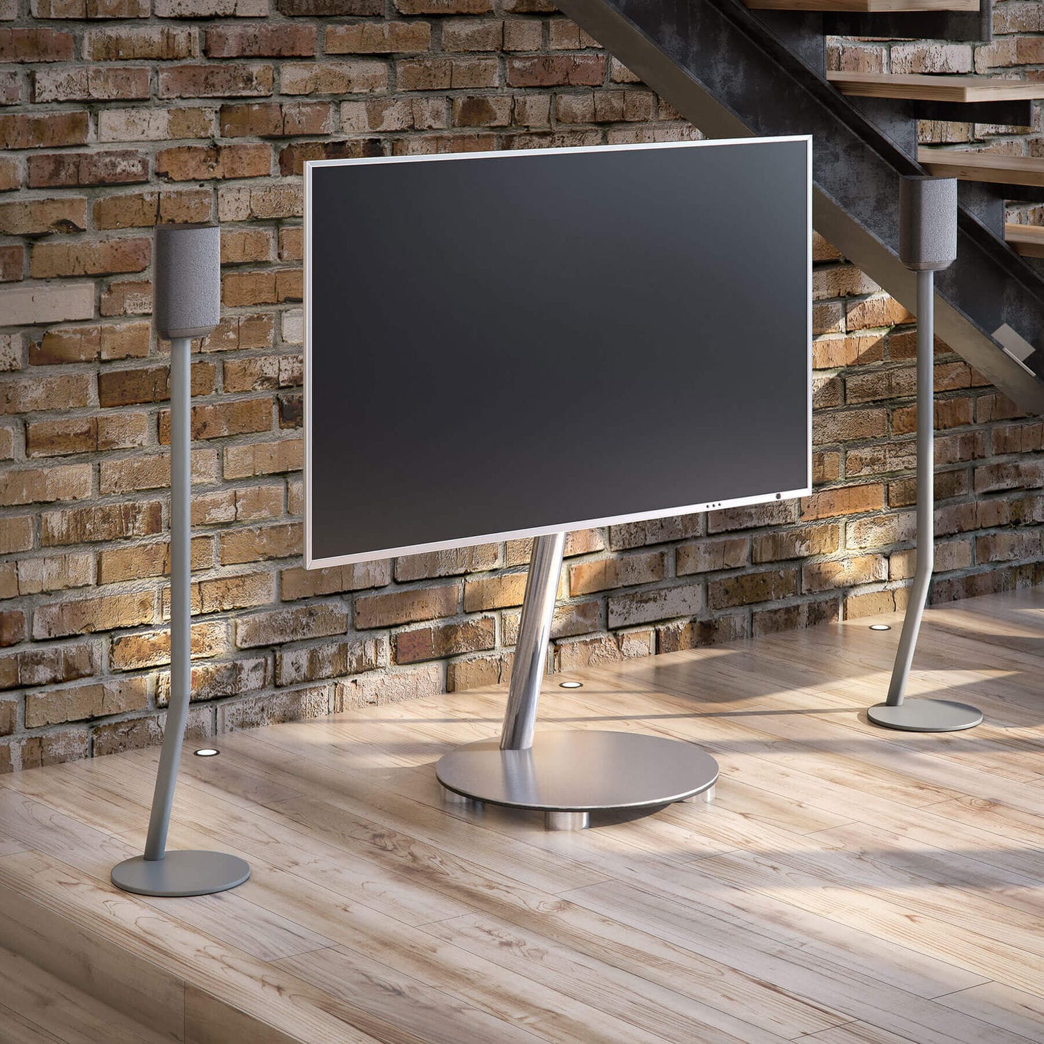 Contemporary TV stand - OMEGA & CIRCLE - wissmann raumobjekte - fixed ...