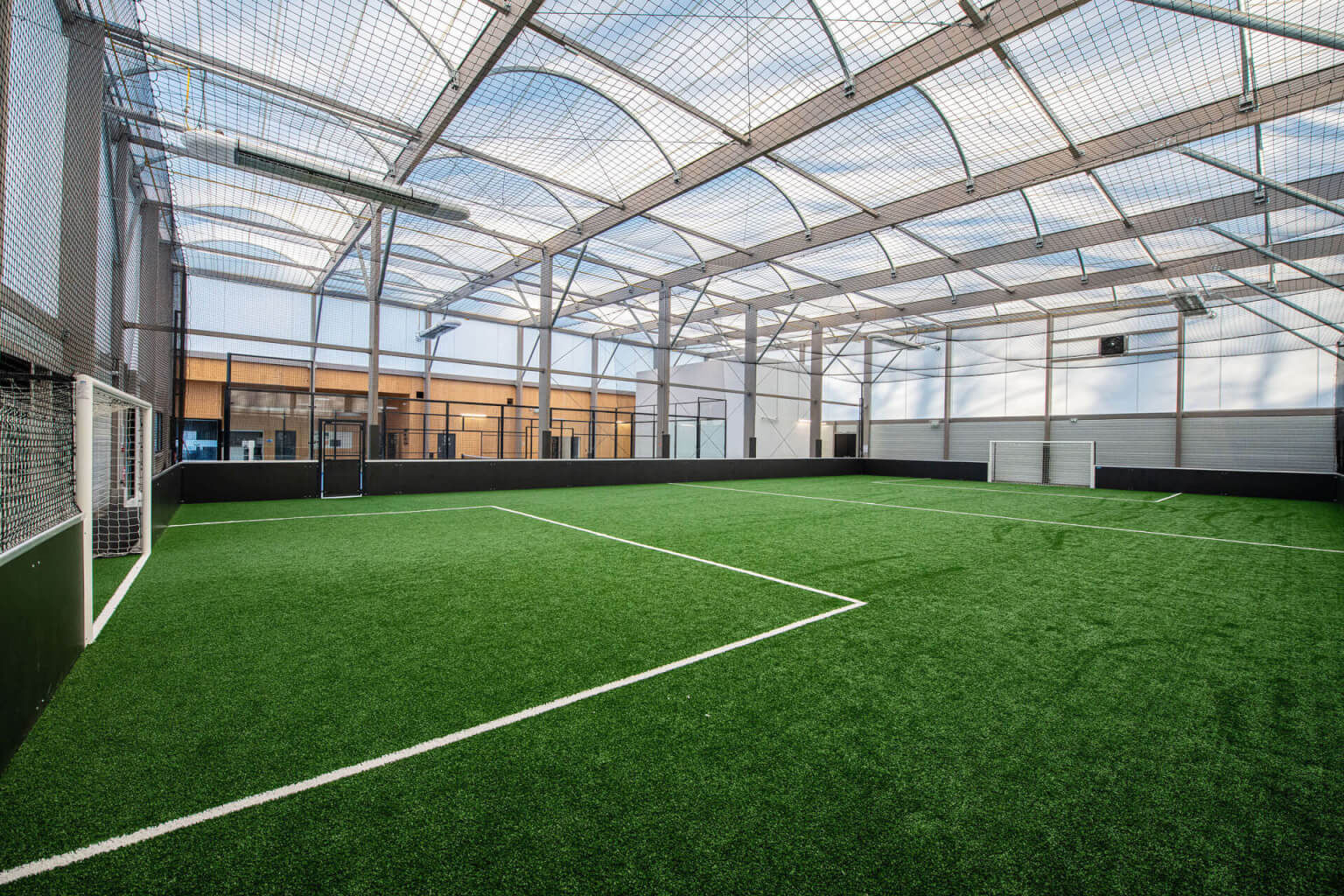 Wooden frame tensile structure - MONT - SMC2 - roof / for sports fields