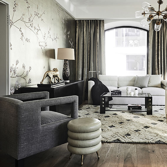 Oriental wallpaper - ORIENTAL FLOWERS - Misha wallcoverings - silk ...