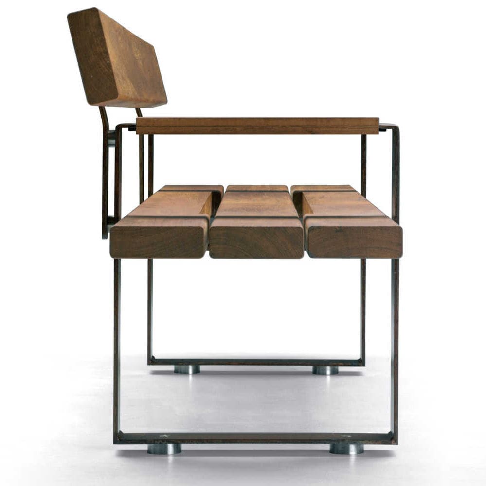 Contemporary public bench - BULL - METALCO - COR-TEN® steel / stainless ...