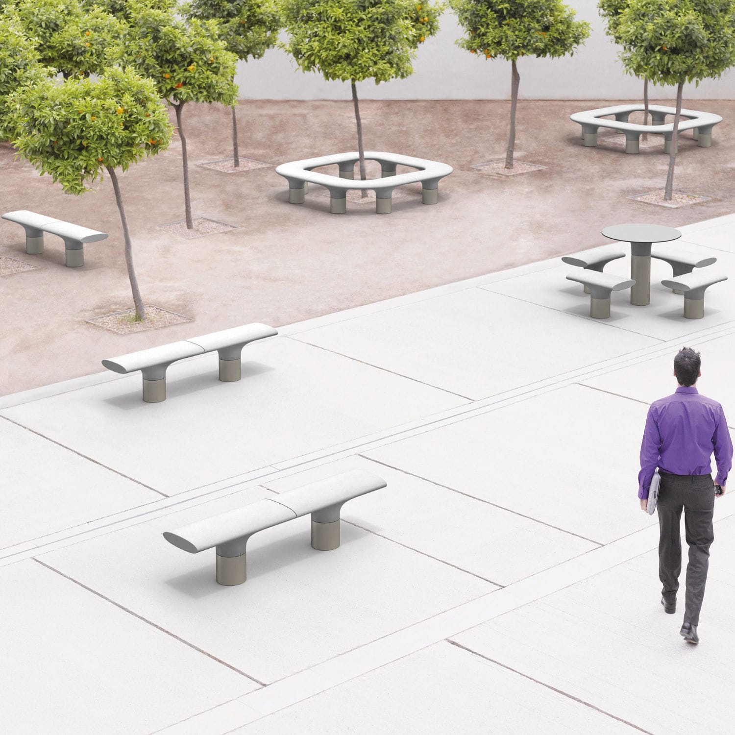 Contemporary public bench - BAIA ELEMENTS - METALCO - high-performance ...