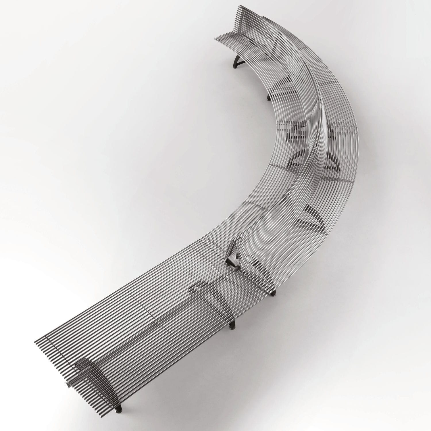 Contemporary public bench - LIBRE DOPPIA - METALCO - powder-coated ...