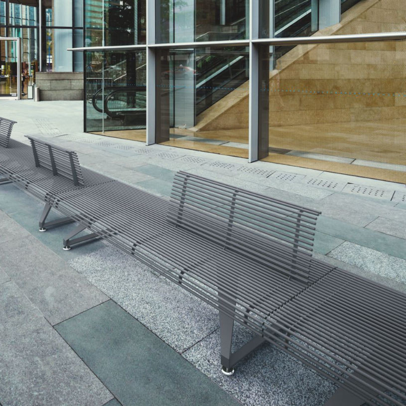 Contemporary public bench - AIR-PORT A - METALCO - aluminum / steel ...