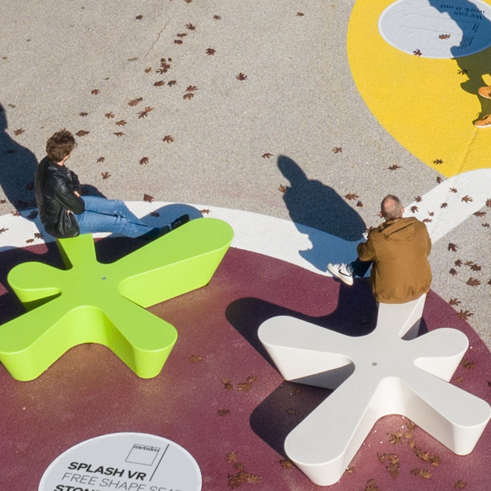 Organic design public bench - SPLASH VR - METALCO - fiberglass ...