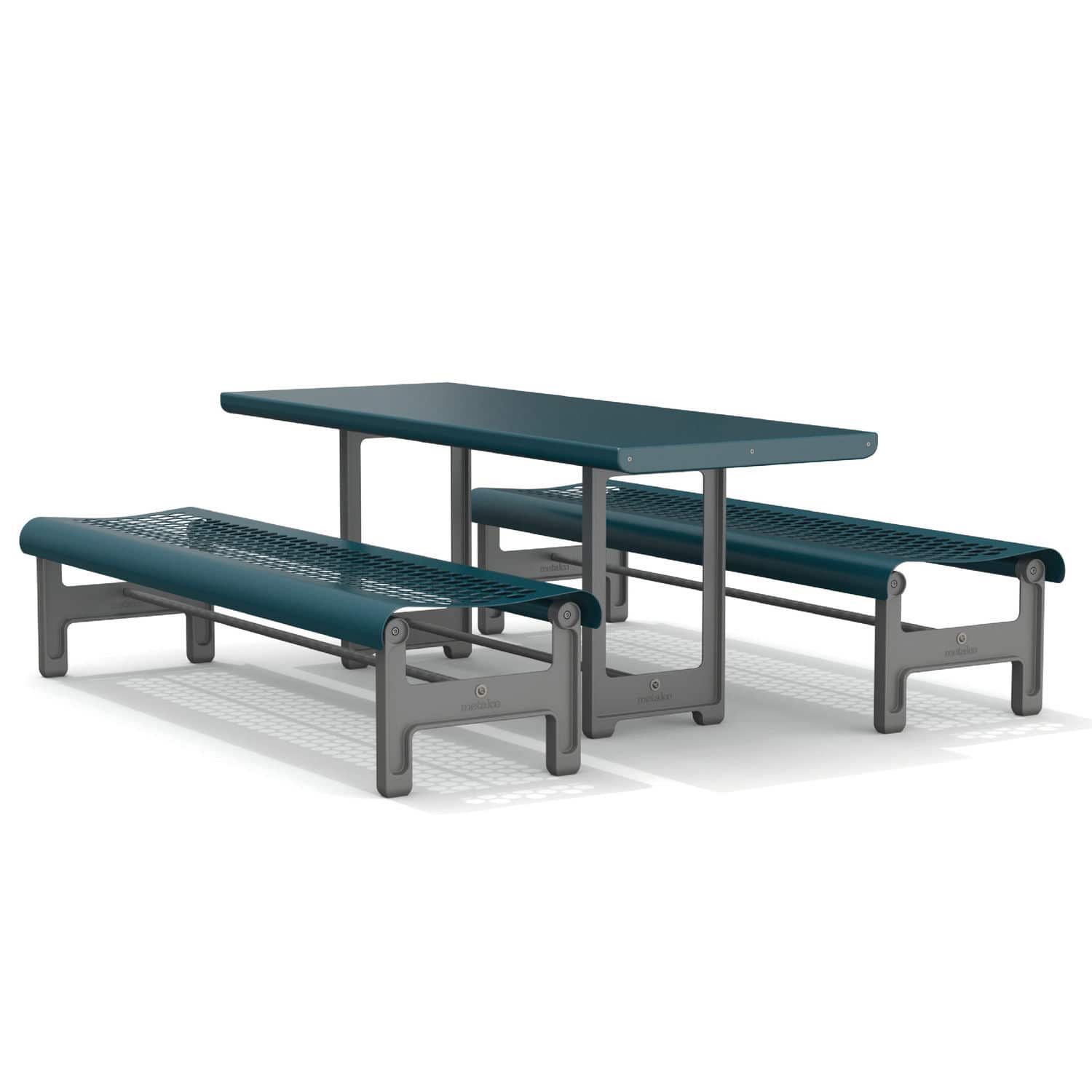 Contemporary bench and table set - OLYMPIA - METALCO - metal / modular ...