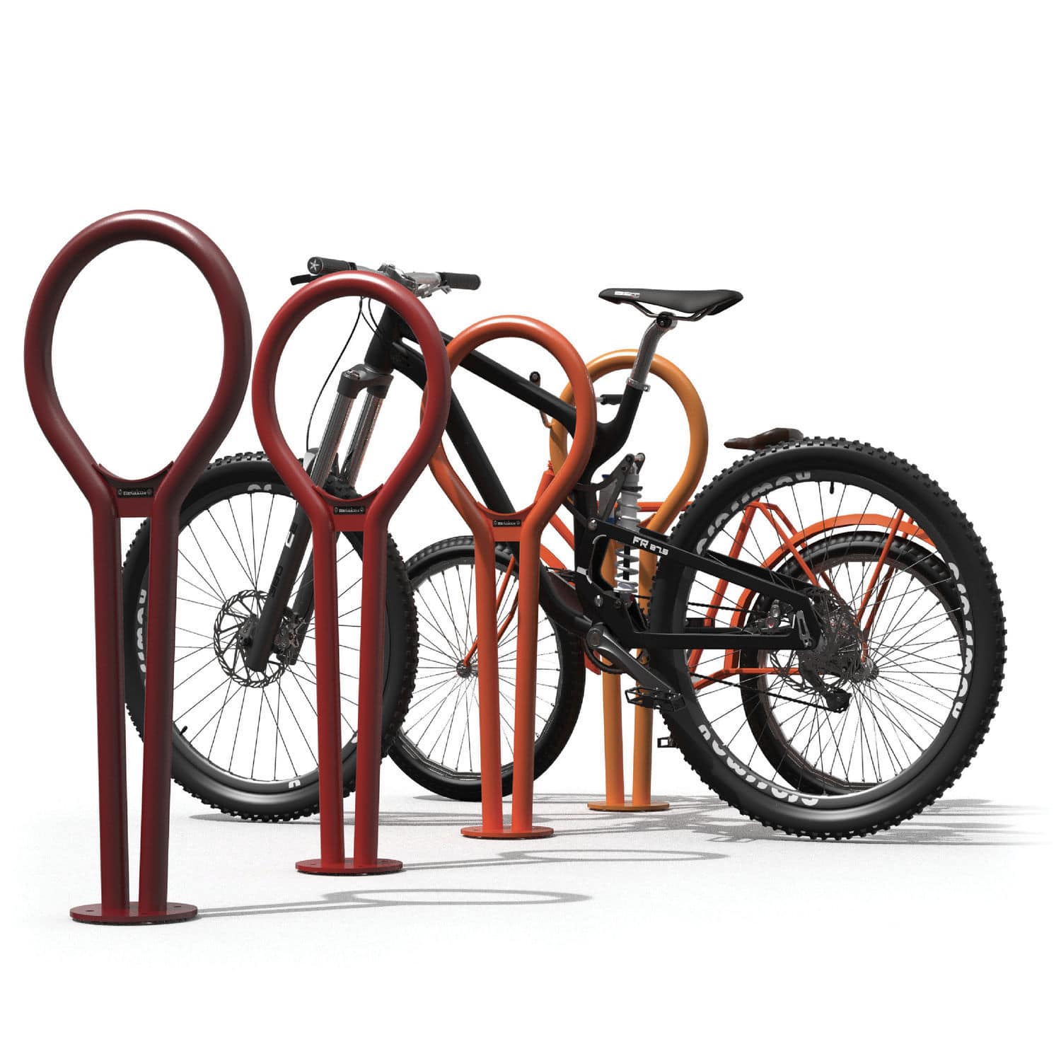 Floor-mounted bike rack - POINT - METALCO - for public space / painted ...
