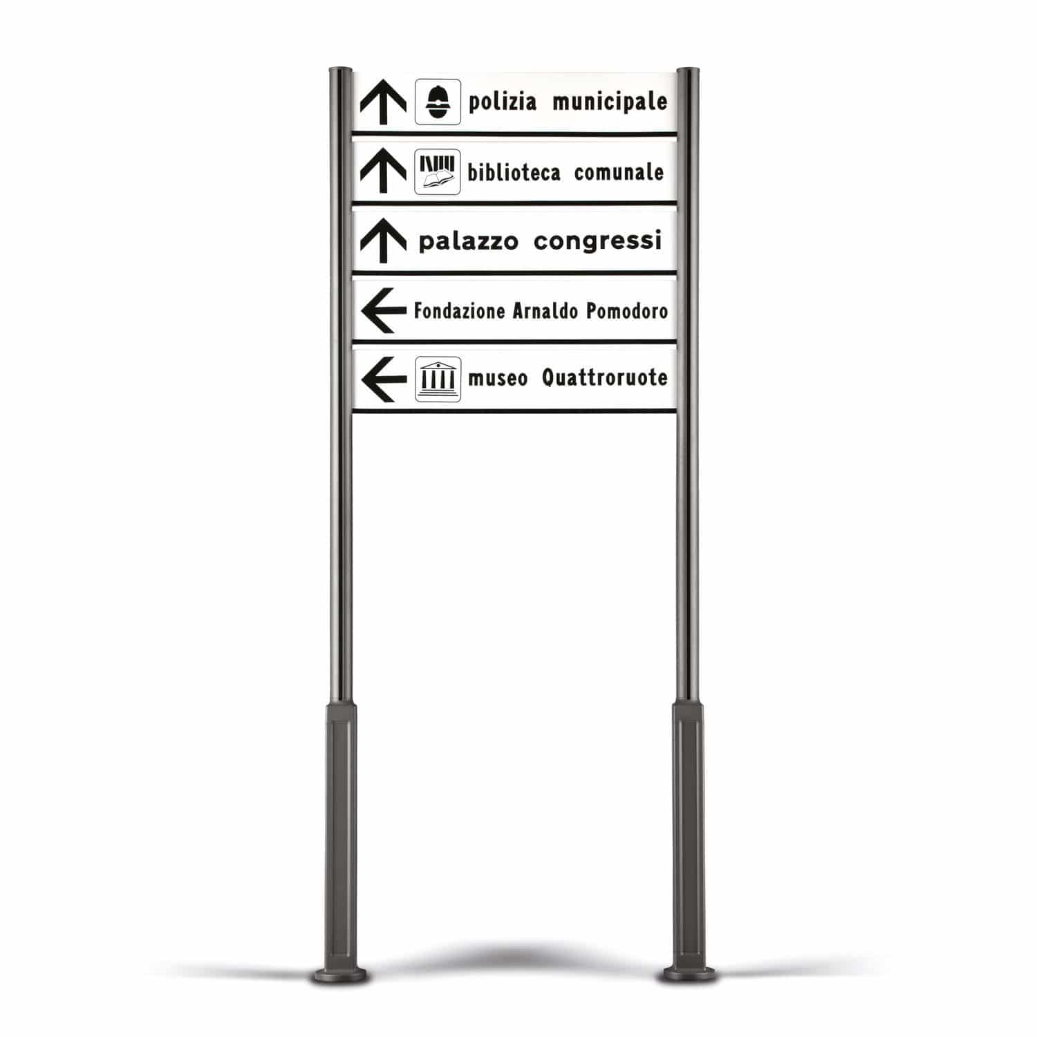 Signboard with long legs - DUPLUS - METALCO - floor-mounted / extruded ...