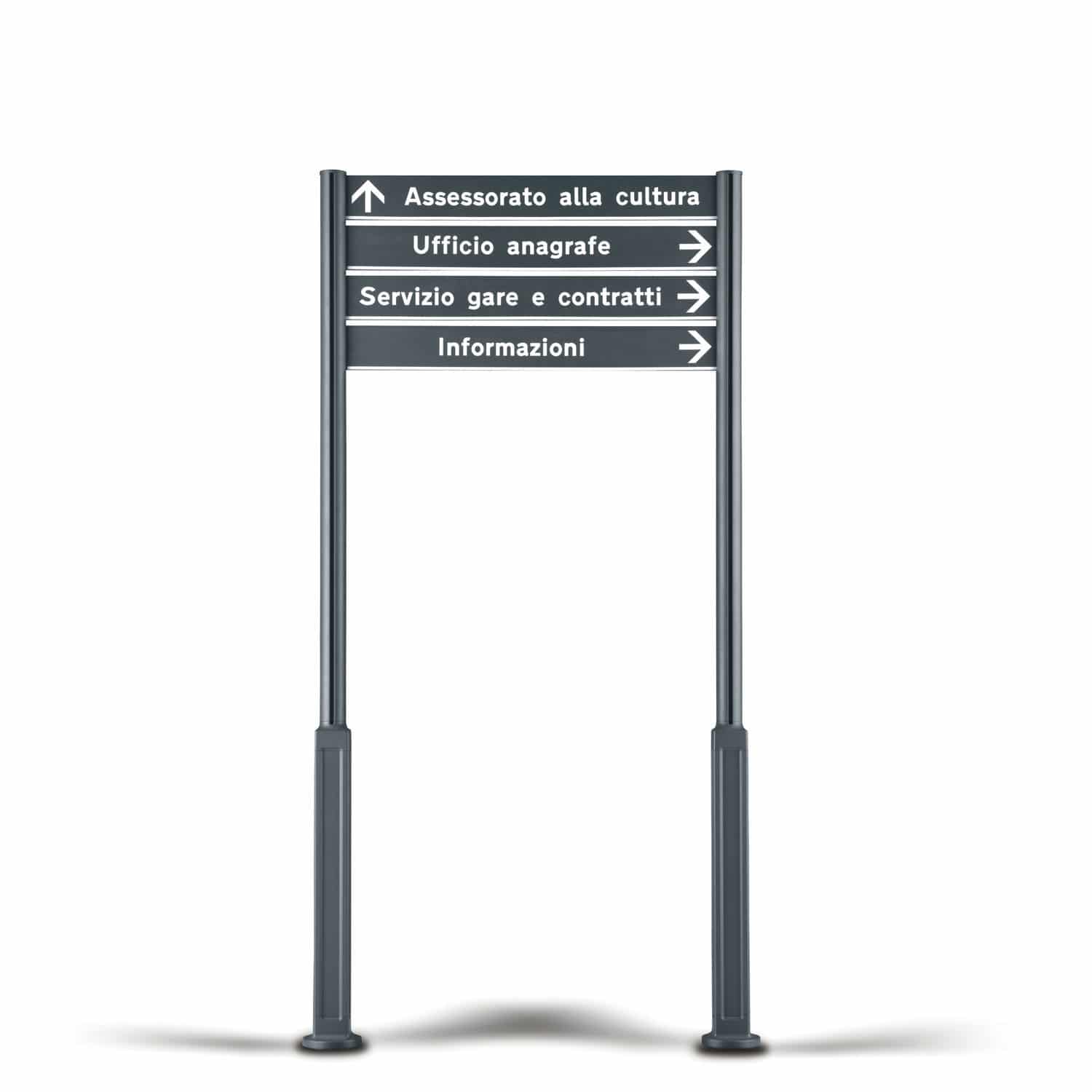 Signboard with long legs - PARVUS - METALCO - floor-mounted / extruded ...