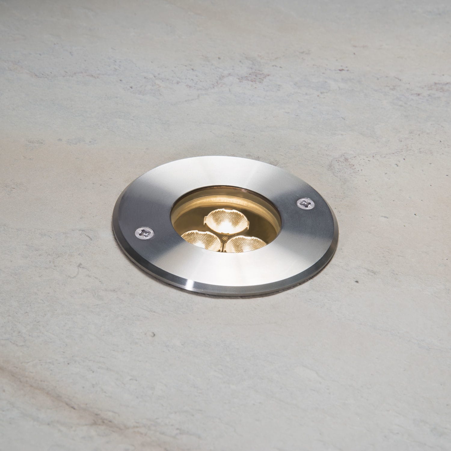 Recessed wall light fixture - VEGA - LumTeam - recessed floor / LED / round